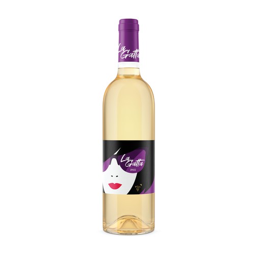 Designs | New fun "cat" wine label for female consumers | Product label ...