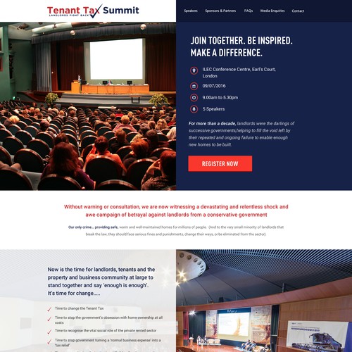 Tenant Tax Summit - Landing Page Design | Landing page design contest