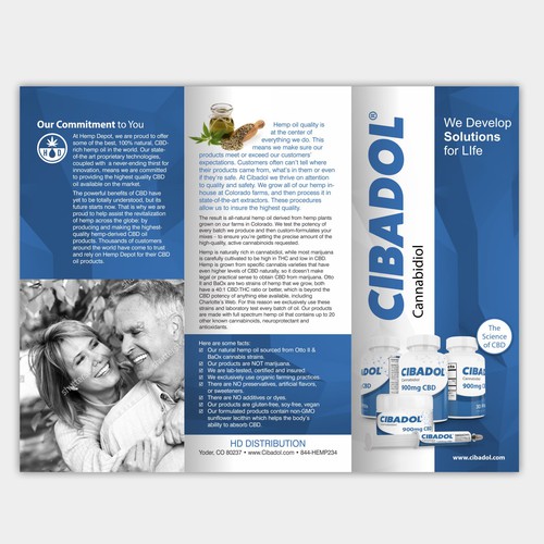 Create a brochure for Cibadol - High CBD Hemp Oil Products | Brochure ...