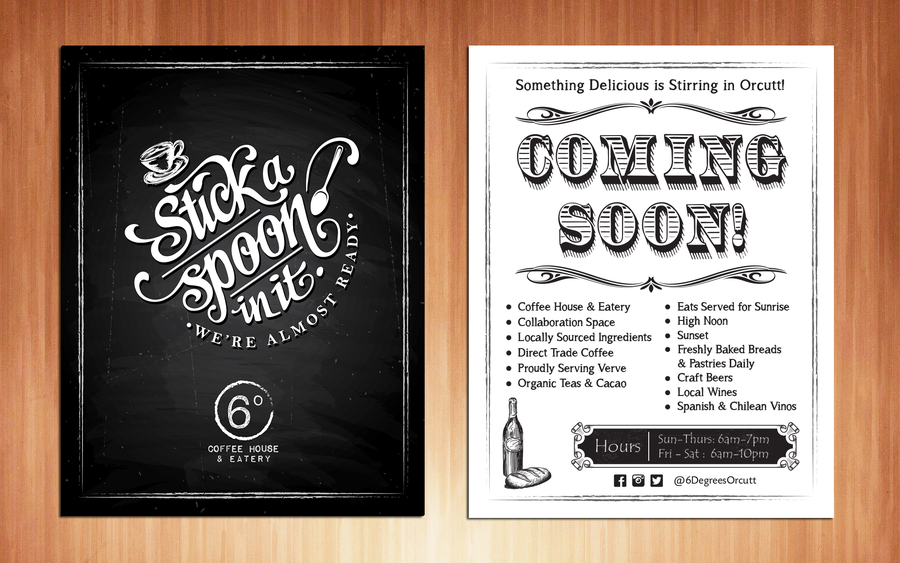 Create a beautiful Coming Soon Flyer for Coffee House & Eatery ...