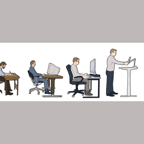 Evolution of office furniture | Character or mascot contest