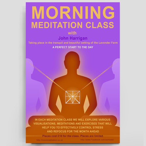 Mondo style poster for a Meditation Class | Poster contest
