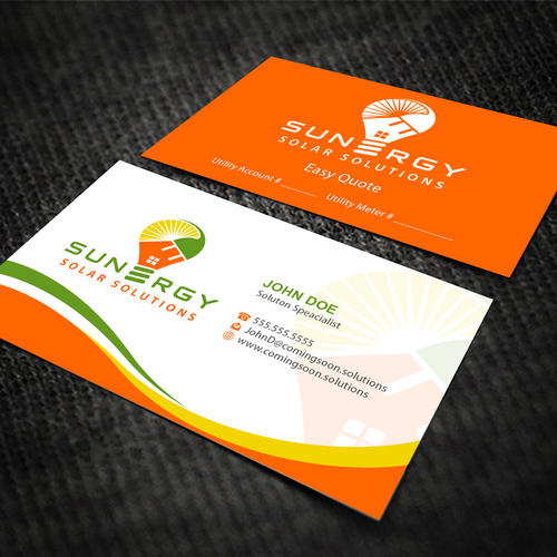 Create a Professional and Eye Catching Business Card for a New Solar ...