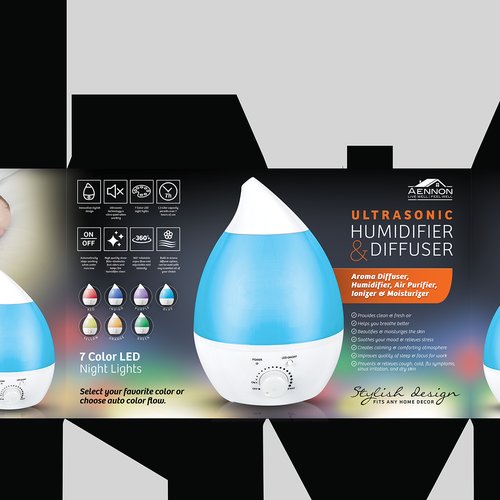 Create A **Ultrasonic Humidifier** Packaging Design To Be Seen All ...
