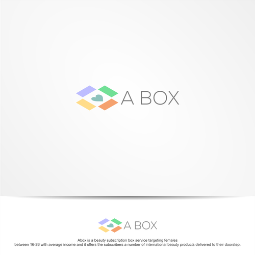 Create our cosmetics and beauty subscription box service "Abox" brand ...