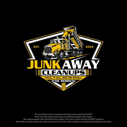 Designs | Modern Junk removal logo, badge style, both original example ...