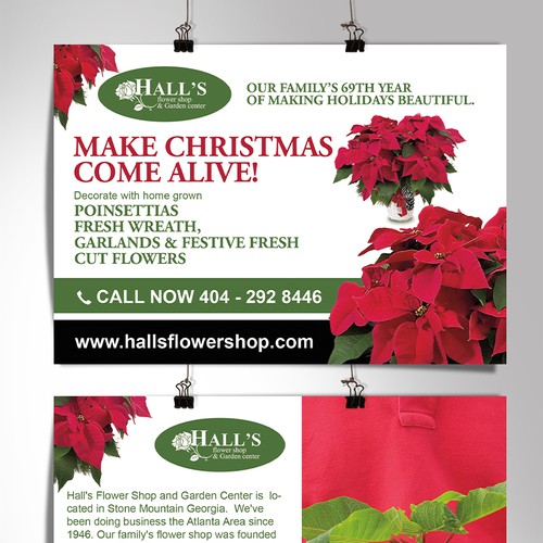 Designs | Create an eyecatching reusable template for a flower shop ...