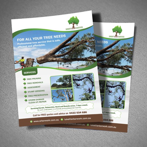Design A5 leaflet for local tree work (arboriculture) business ...