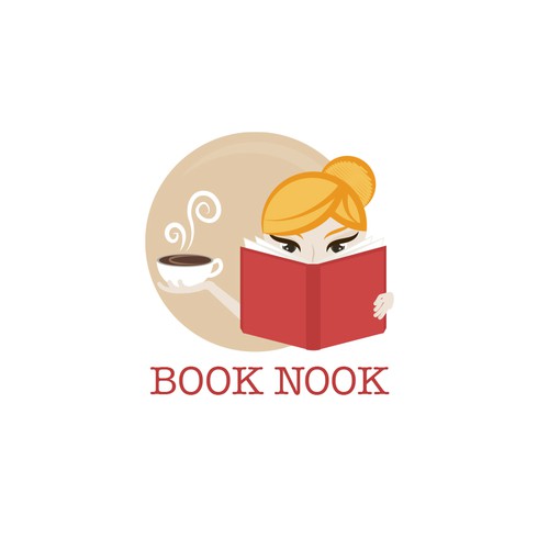Book Nook: A fun logo design for every woman who loves to read (or at ...