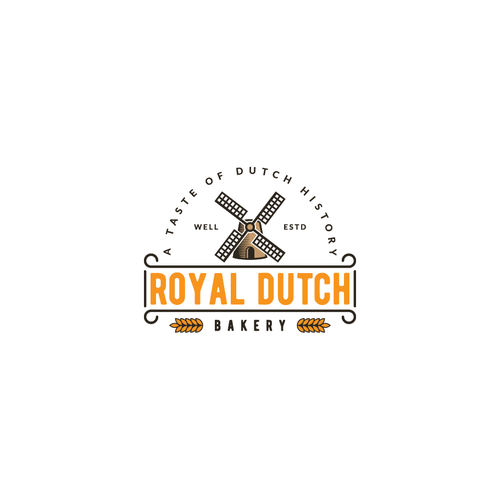 Create a classic logo featuring dutch heritage for Royal Dutch Bakery ...