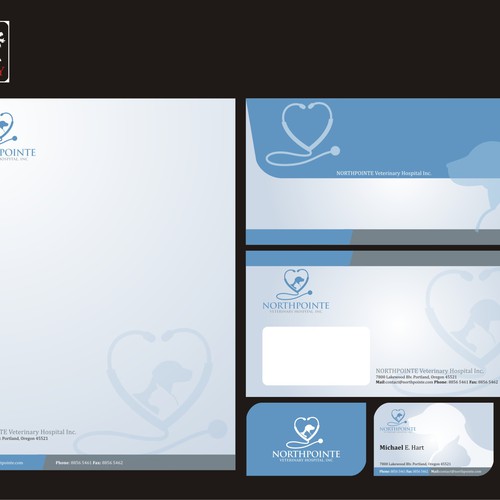 Stationery and Envelope Design for Veterinary Hospital | Stationery contest