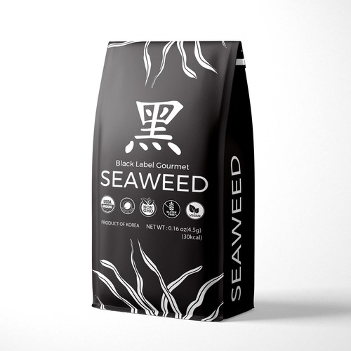 Create Impactful Seaweed Snack Package Designs for Black Label Gourmet ...