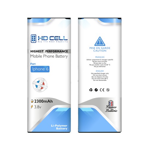 MOBILE PHONE BATTERY LABEL STICKER | Product packaging contest
