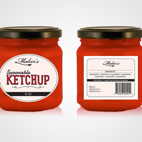 Label design for artisan condiments | Product label contest