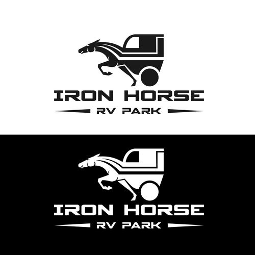 powerful horse pulling a nice, modern looking RV trailer. Also easy to ...