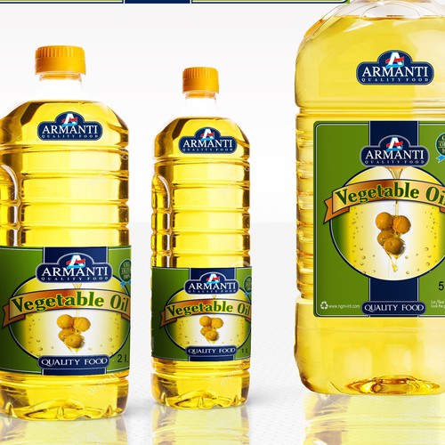 New product label Armanti Vegetable Oil | Product label contest