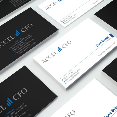 Outsourced CFO needs professional, soft-feel business card | Business ...
