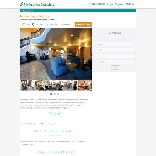 Create a Listing Page for our Listing Website | Web page design contest