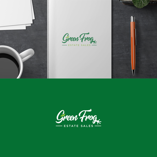 Typography-centric logo for "Green Frog" Estate Sale Co. :D | Logo ...