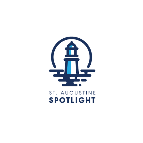Create a minimalist illustration logo for St. Augustine Spotlight, part ...