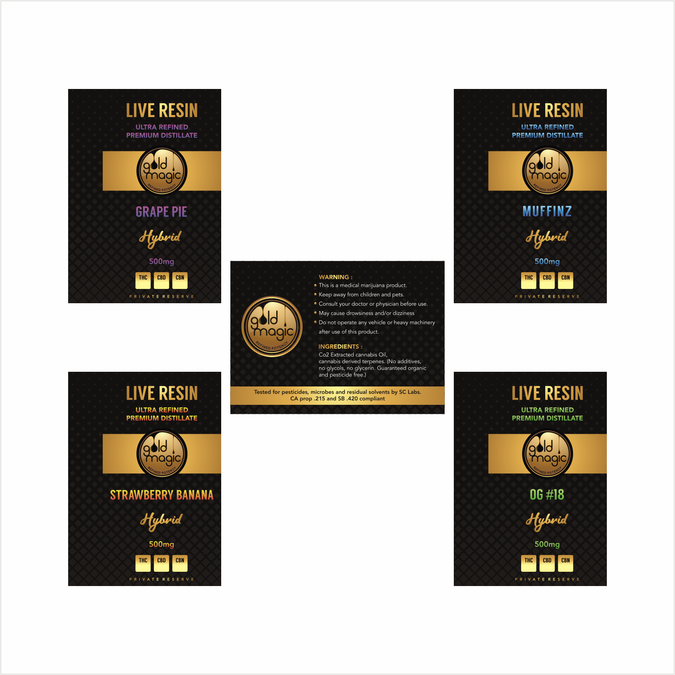 Gold magic clamshell card design | Product packaging contest