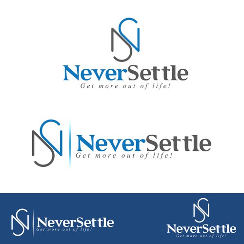 Create a minimalistic text logo for NeverSettle | Logo design contest