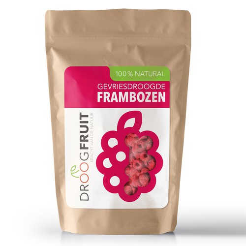 Designs | ETIKET FRONT BAG FREEZE DRIED FRUIT RASPBERRY WHOLE | Product ...