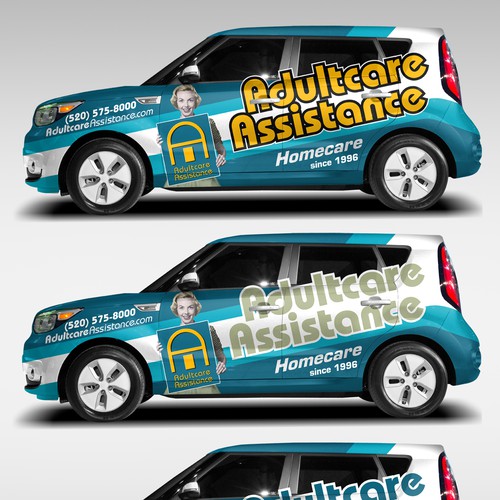 Excite Seniors with a Caring Retro Car Wrap Design that is Simple and ...