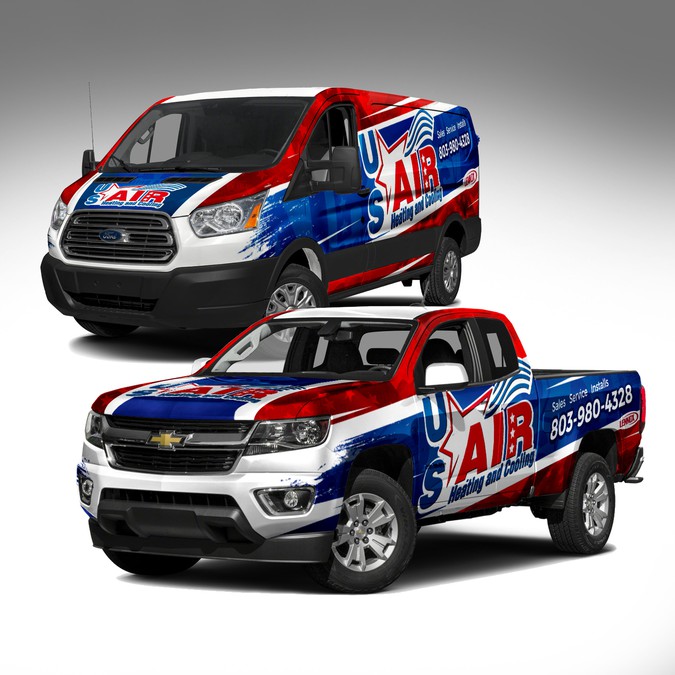 Catchy Truck wraps for an up and coming HVAC Company. | Car, truck or ...