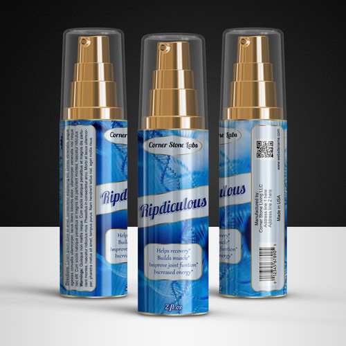 Create a Label for a sports nutrition supplement. IGF-1/ testosterone ...