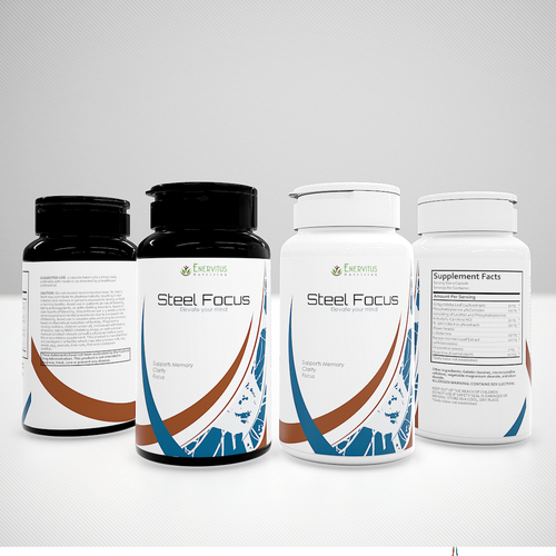 Design a powerful modern label ( Brain Supplement)for a premium health ...