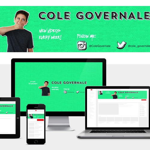 KICK-ASS YOUTUBE BANNER FOR SOON TO BE FAMOUS YOUTUBER! | Social media ...