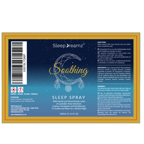 Designs | Sleep Spray label design for global Sleep brand | Product ...