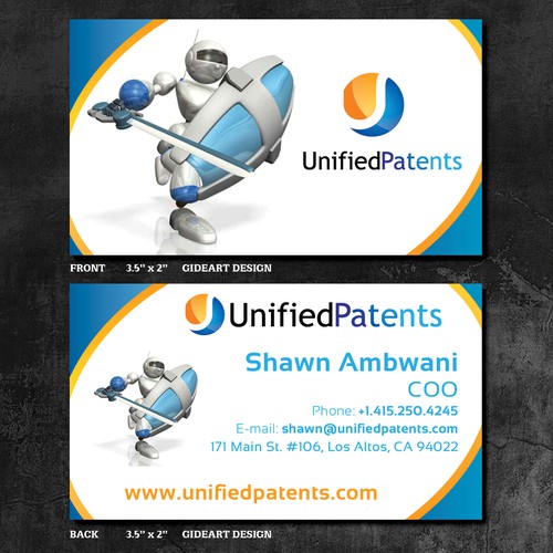 Designs | business card for Unified Patents | Business card contest