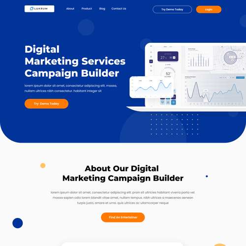 Designs | Marketing Website with login to Digital Marketing Software ...