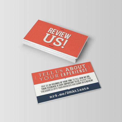 REVIEW ME CARD - Business Card Size To Request a Rating and Review ...