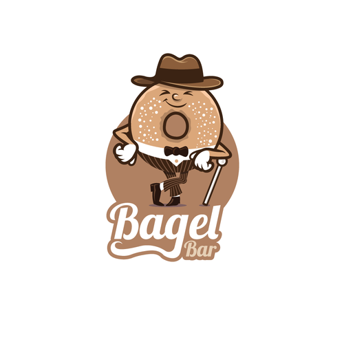 Designs | Design a mascot logo for a bagel store | Logo design contest