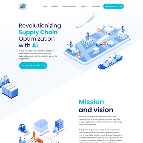 Designs | Modern, AI-Powered Supply Chain Optimization Website Design ...