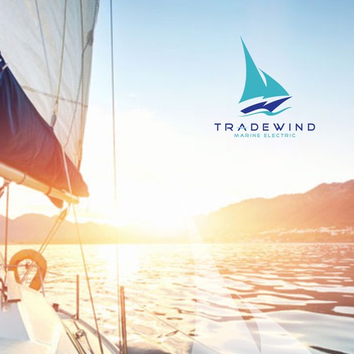 Design a logo depicting wind/waves for TradeWind Marine Electric ...