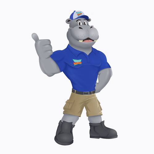 Designs | Hippo Mascot for Express Car Wash | Other art or illustration ...