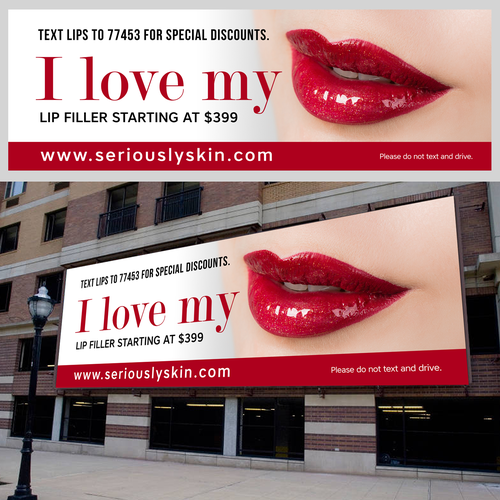 Lip filler Billboard for Medical Spa | Signage contest