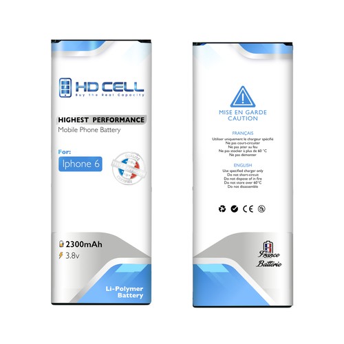MOBILE PHONE BATTERY LABEL STICKER | Product packaging contest
