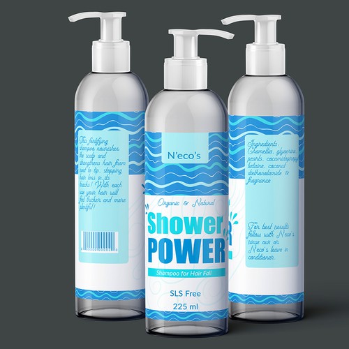 Natural Chemical Free Shampoo Bottle Label Design | Product label contest