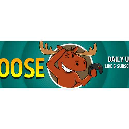 Design a Hopeless Cartoon Moose for Youtube Banner/Logo for MrMoose ...