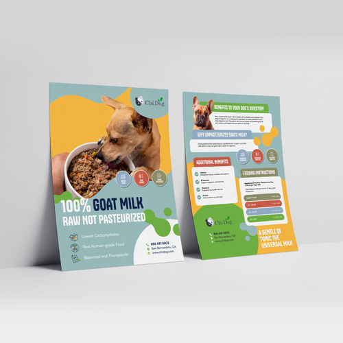 Designs | Goat Milk add on product flyer to add to order od fresh dog ...