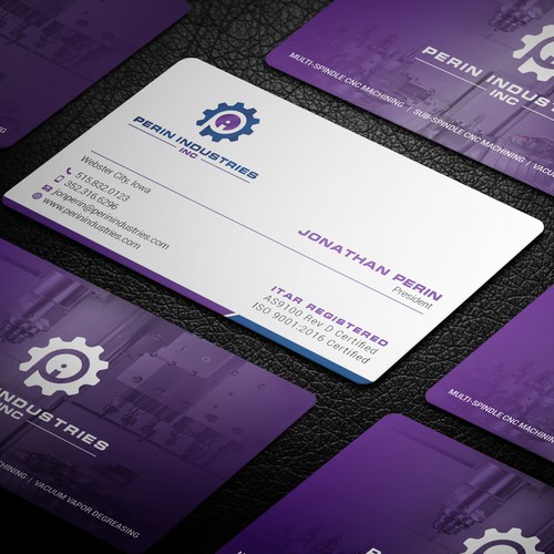 Perin Industries, Inc- Manufacturing Industry Business Card | Business ...