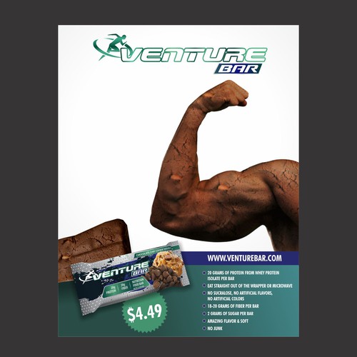 Design a protein bar advertisment to be used in magazines | Postcard ...