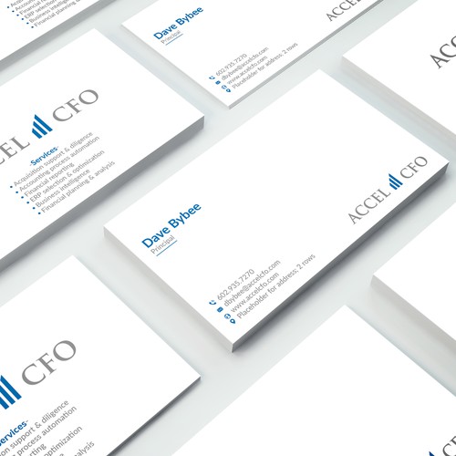 Outsourced CFO needs professional, soft-feel business card | Business ...