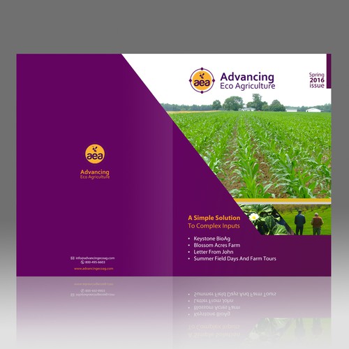 Create a front and back page cover for an agricultural newsletter ...