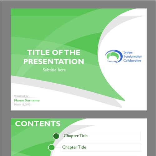 Create the next design for PowerPoint Presentation Templates for STC ...